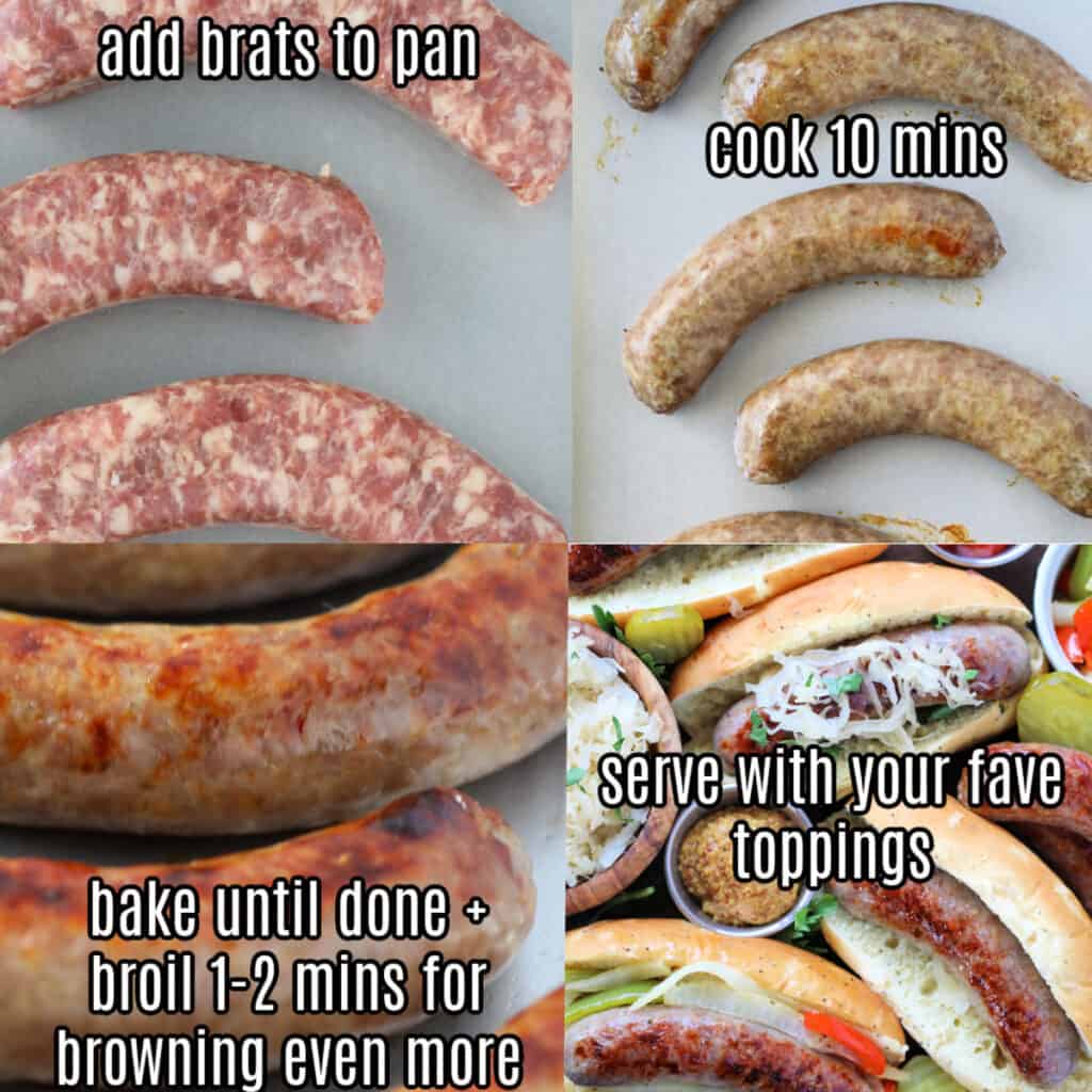 Cooking Brats in the Oven - Whole Lotta Yum