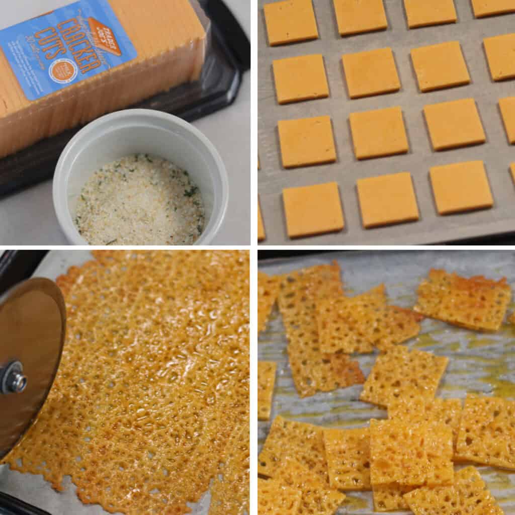 Baked Cheese Crackers Recipe (From Cheese Slices) - Whole Lotta Yum