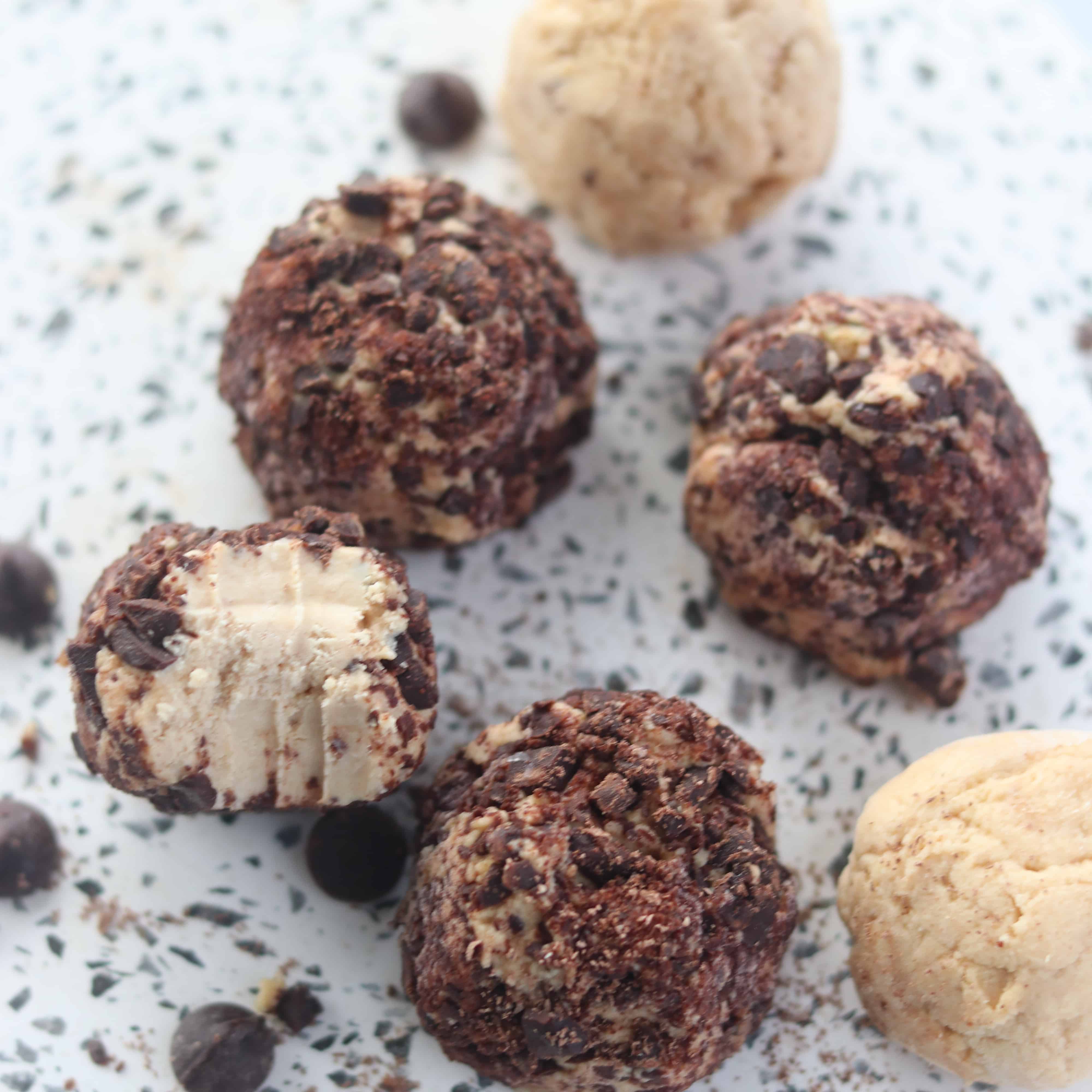 No Bake Chocolate Peanut Butter Fat Bombs - Whole Lotta Yum