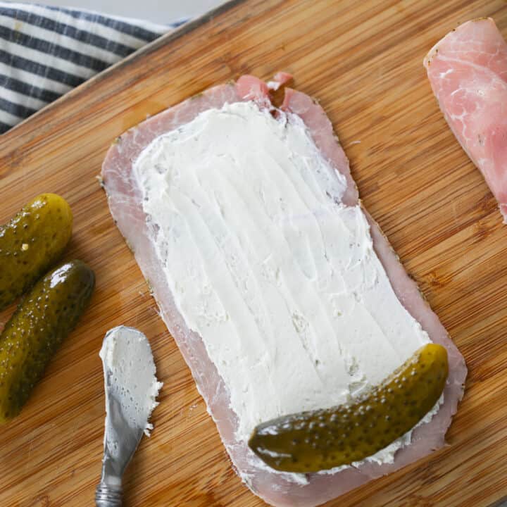 Low Carb Ham Pickle Roll Ups (No Carb High Protein Snack) - Whole Lotta Yum