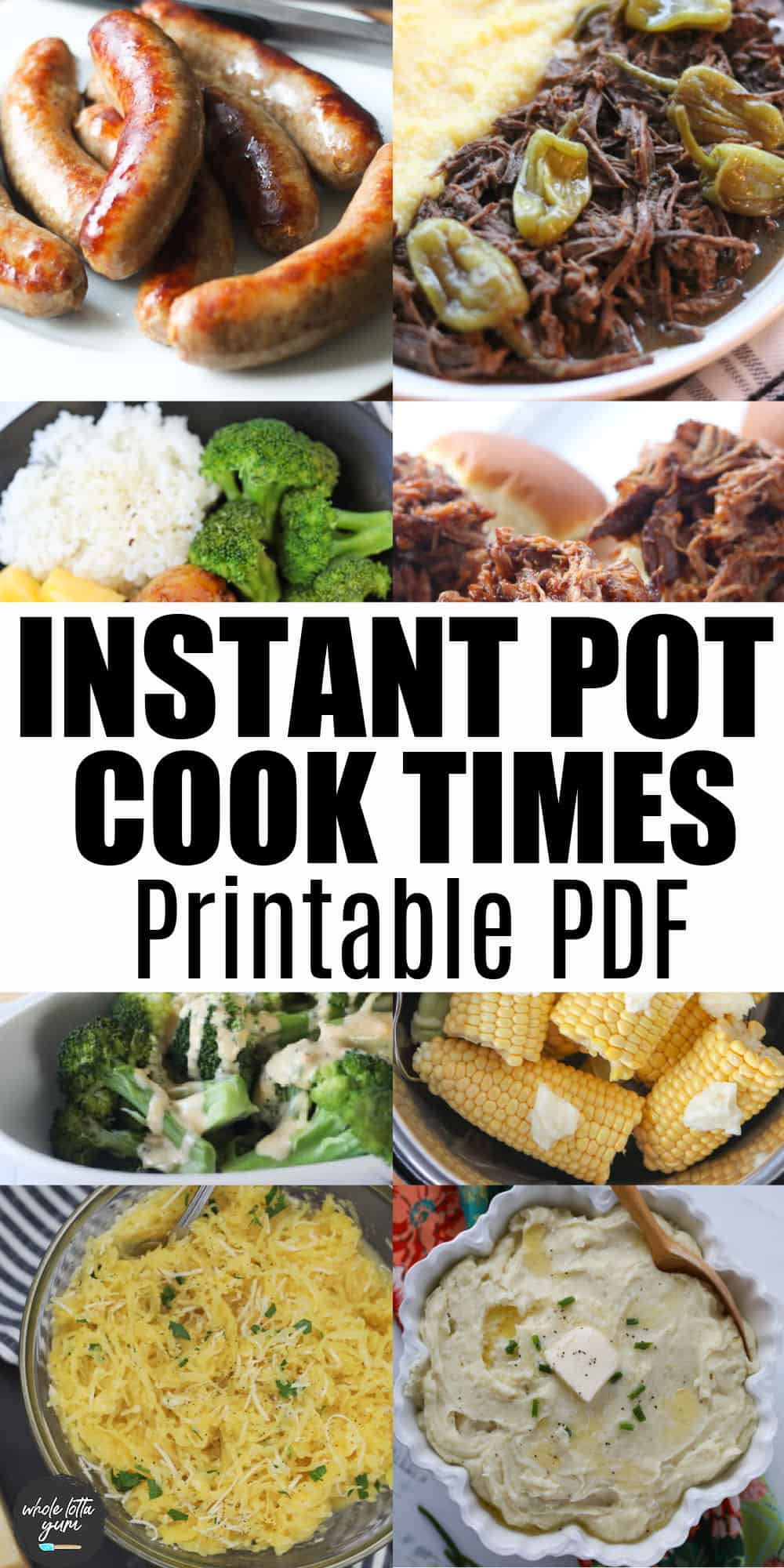 Instant Pot Cook Times - Whole Lotta Yum