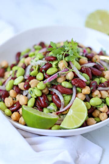 Healthy Bean Salad with Edamame (Nutrition Dense | High Protein)