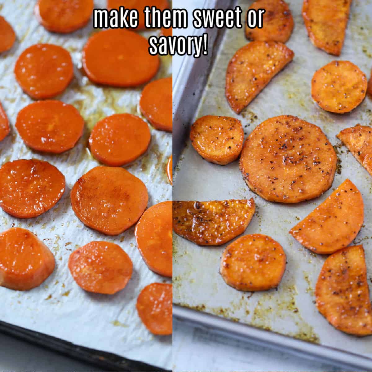 Baked Sweet Potato Slices - Whole Lotta Yum