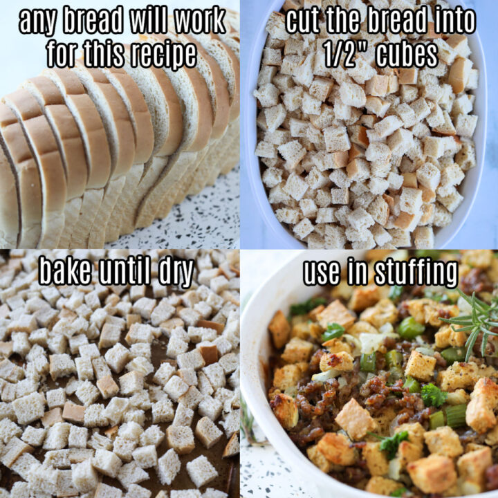 Drying Bread for Stuffing (2 Ways!) - Whole Lotta Yum