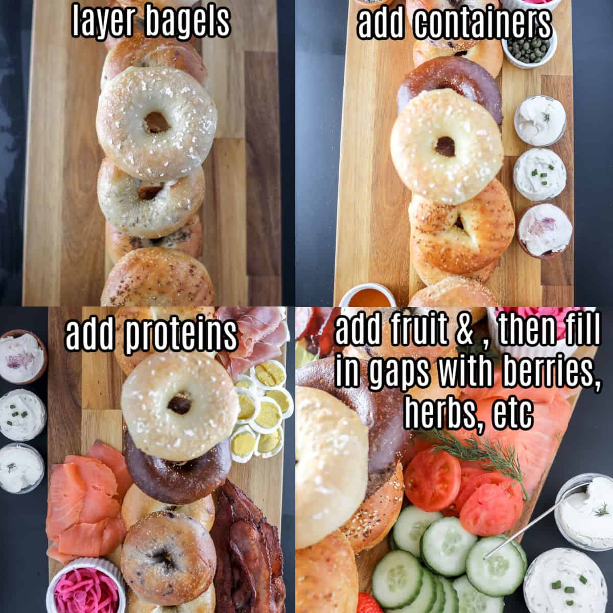 An Epic Bagel Charcuterie Board! (Sweet and Savory)