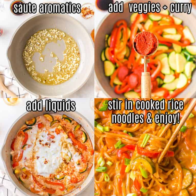 15 Min Thai Curry Rice Noodles with Red Curry - Whole Lotta Yum