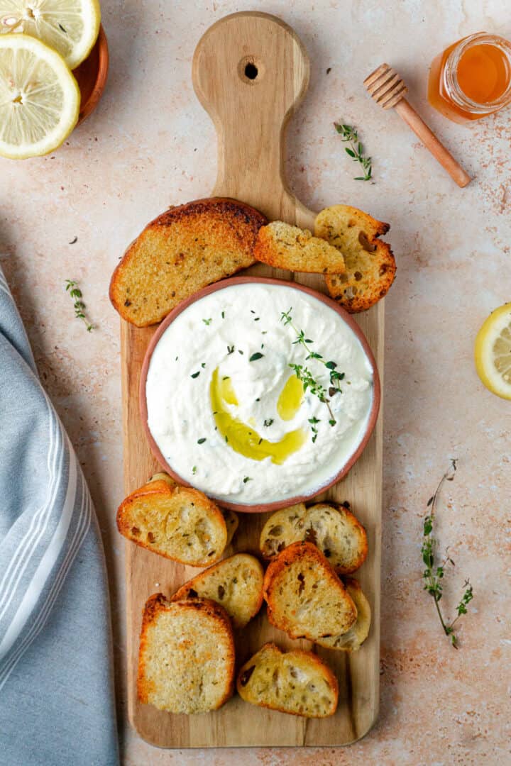 Whipped Honey Ricotta Dip (High Protein) - Whole Lotta Yum