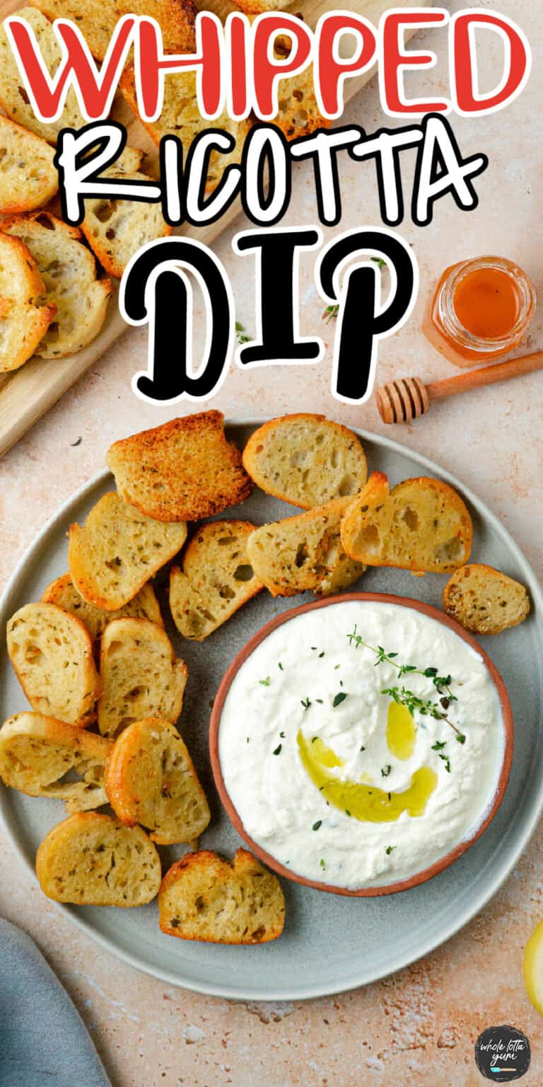 Whipped Honey Ricotta Dip (High Protein) - Whole Lotta Yum