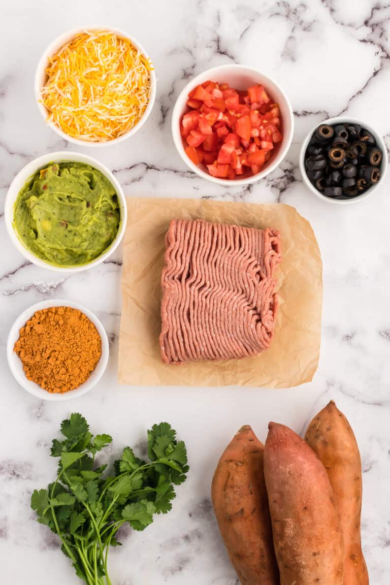 Taco Stuffed Sweet Potatoes - Whole Lotta Yum