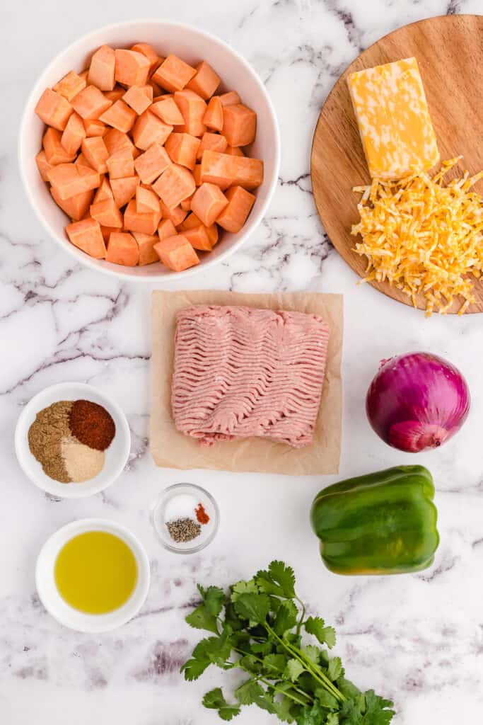 Ground Turkey Skillet with Sweet Potatoes - Whole Lotta Yum