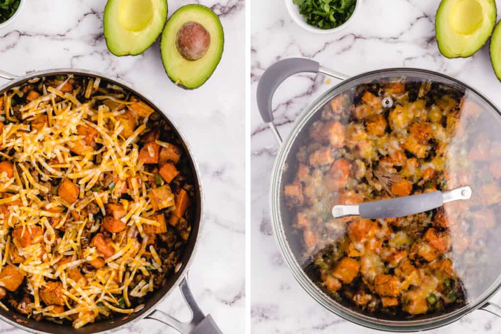 Ground Turkey Skillet with Sweet Potatoes - Whole Lotta Yum