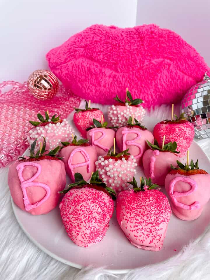 Pink Chocolate Covered Strawberries - Whole Lotta Yum