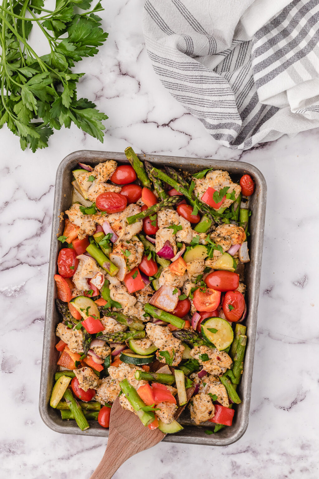 Rainbow Chicken Recipe (Easy Sheet Pan Dinner)