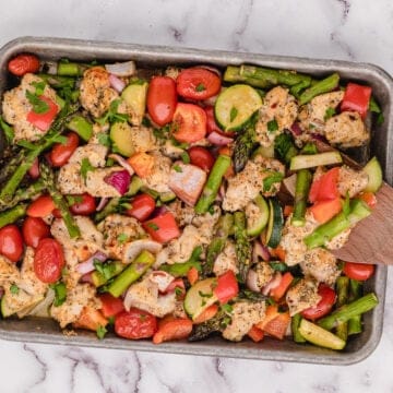 Rainbow Chicken Recipe (Easy Sheet Pan Dinner)