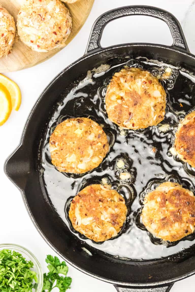 Pan Fried Crab Cakes with Canned Crab - Whole Lotta Yum