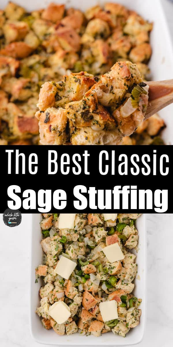 Sage and Onion Stuffing Recipe (Vegetarian) - Whole Lotta Yum