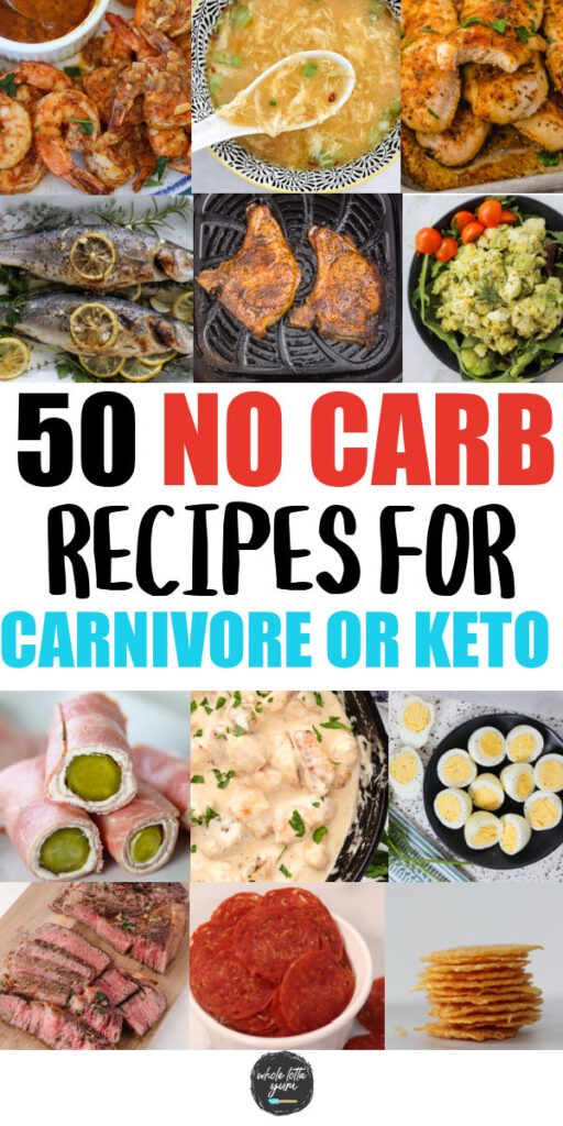 50 No Carb Meals (Easy Recipes) - Whole Lotta Yum