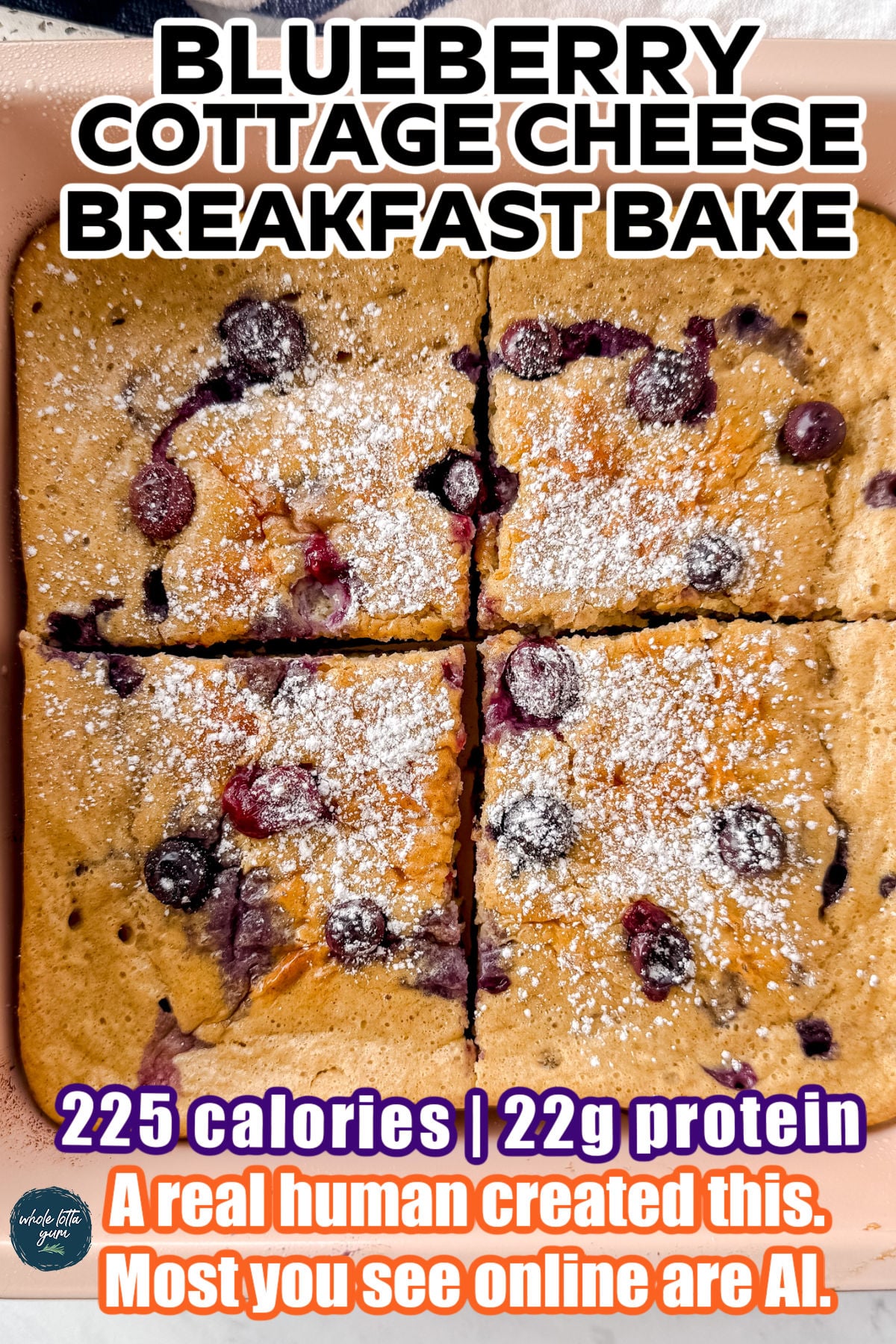 Blueberry Cottage Cheese Breakfast Bake With Oats High Protein