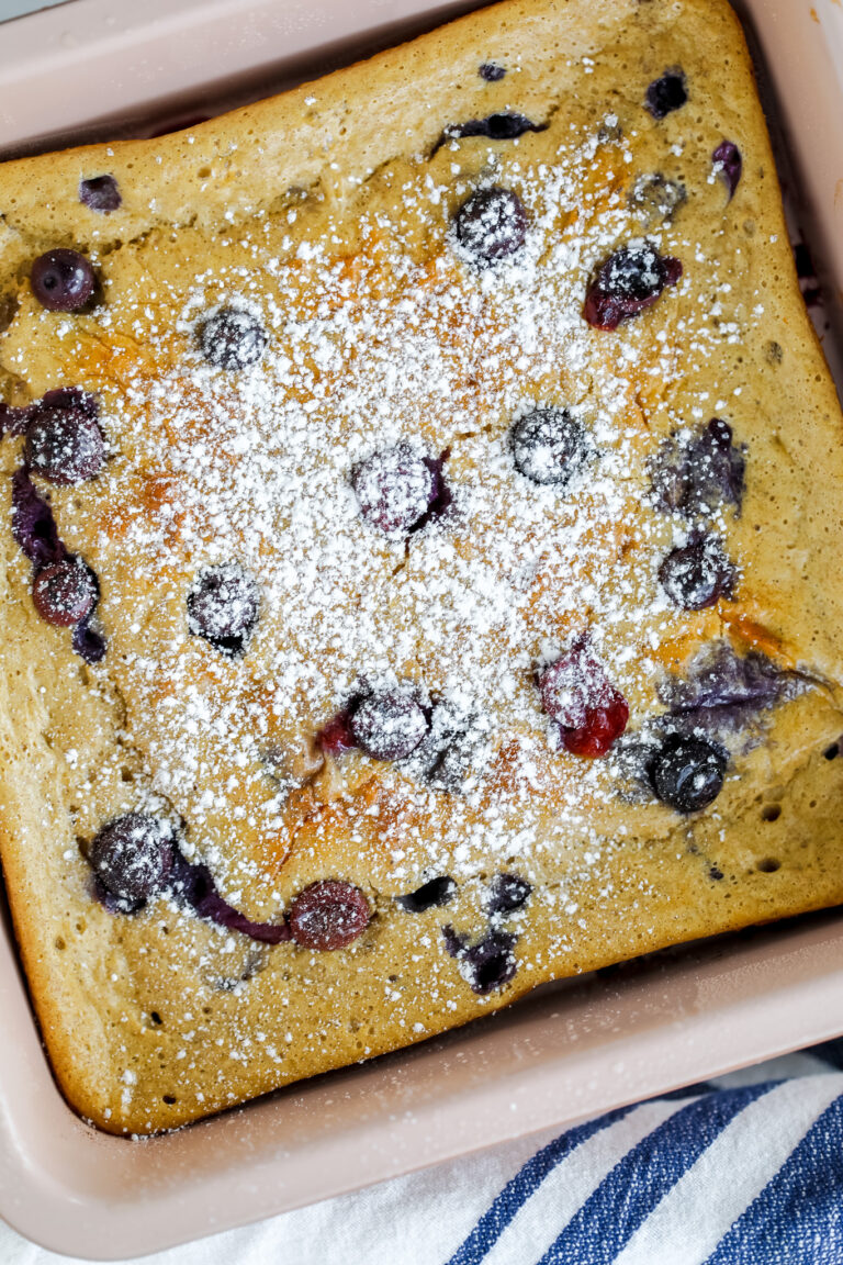 Blueberry Cottage Cheese Breakfast Bake with Oats (High Protein) - Whole Lotta Yum