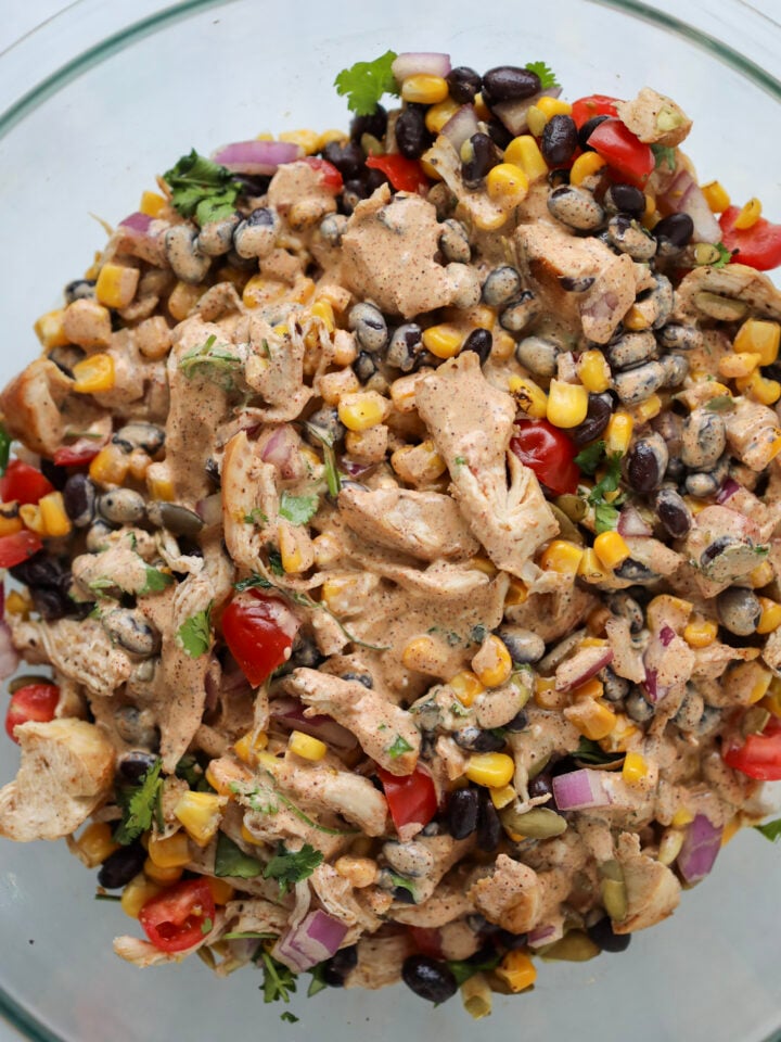 Thai Peanut Chicken Salad - (344 cal 33g protein | meal prep)