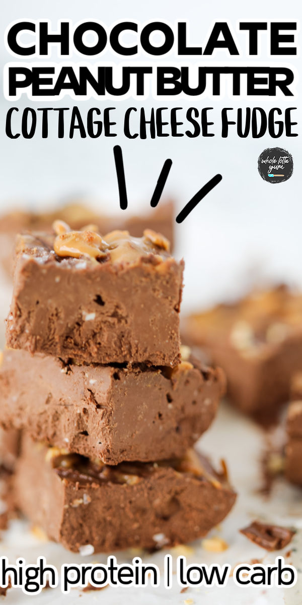 Chocolate Peanut Butter Cottage Cheese Fudge (Easy No Bake)