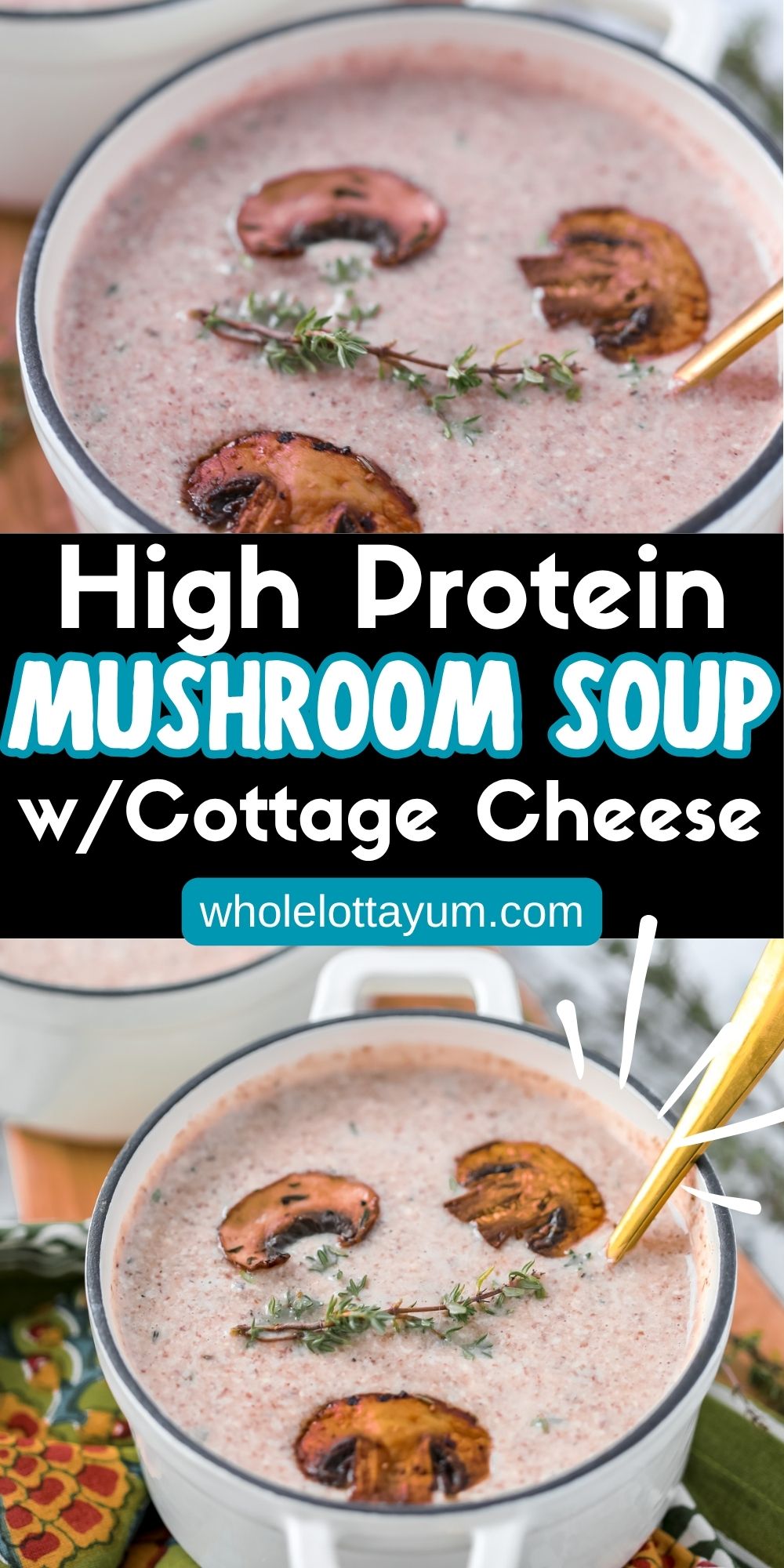 Easy Mushroom Soup Recipe No Cream (High Protein)